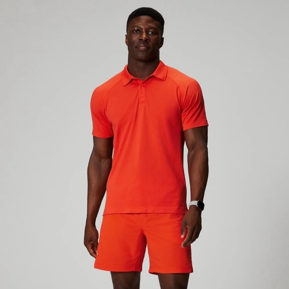 Fabletics | Shirts | New Mens Training Day Polo In Heirloom Tomato ...